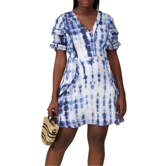 Tanya Taylor | Dresses | Tanya Taylor Rhett Blue Tie Dye Mini Dress ...